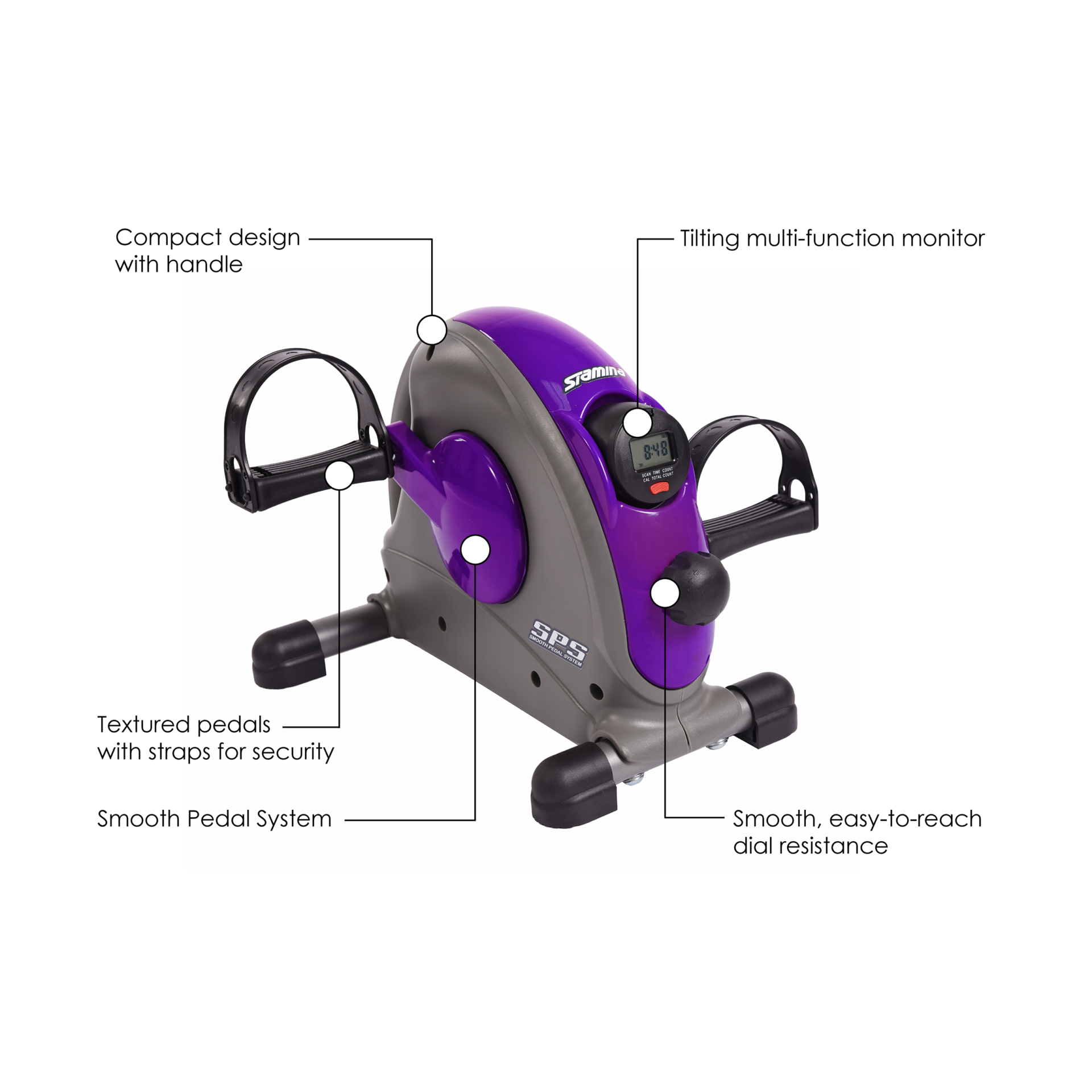 Stamina Mini Exercise Bike - Purple | Stamina Products
